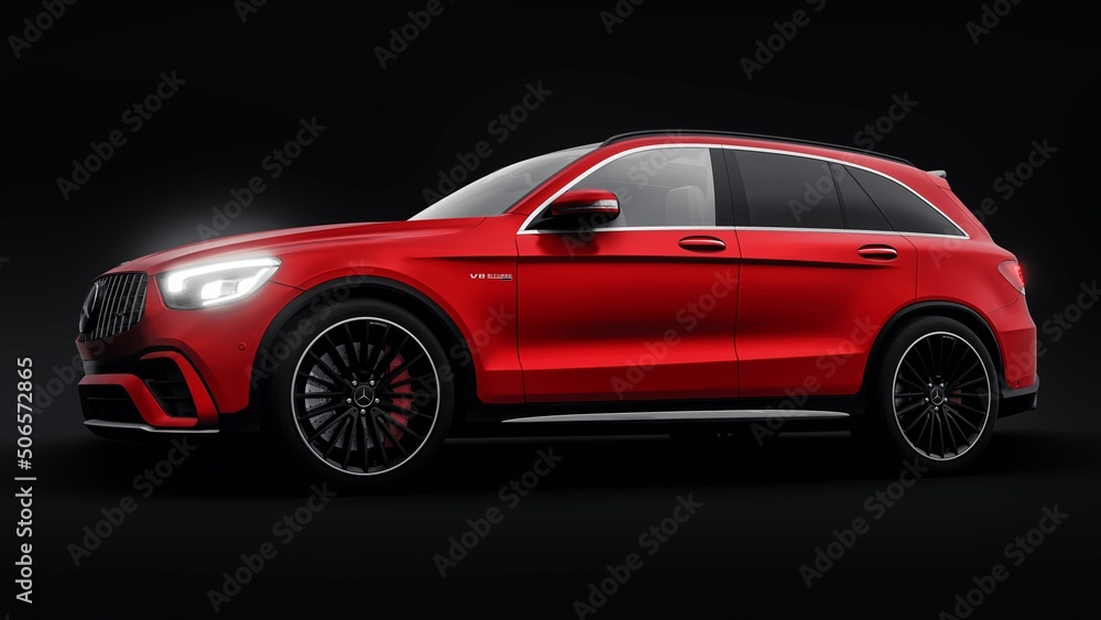 Paris. France. May 02, 2022. Mercedes-Benz GLC 63 AMG 2021. An ...