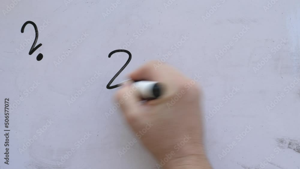 Drawing of question marks on whiteboard Stock Video | Adobe Stock
