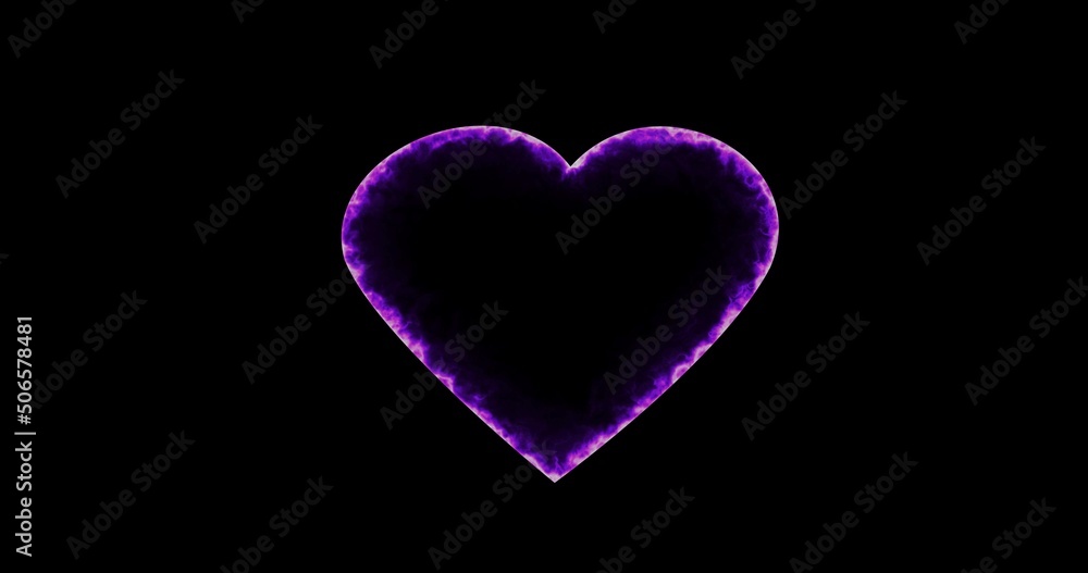 Dark Purple Heart Outline