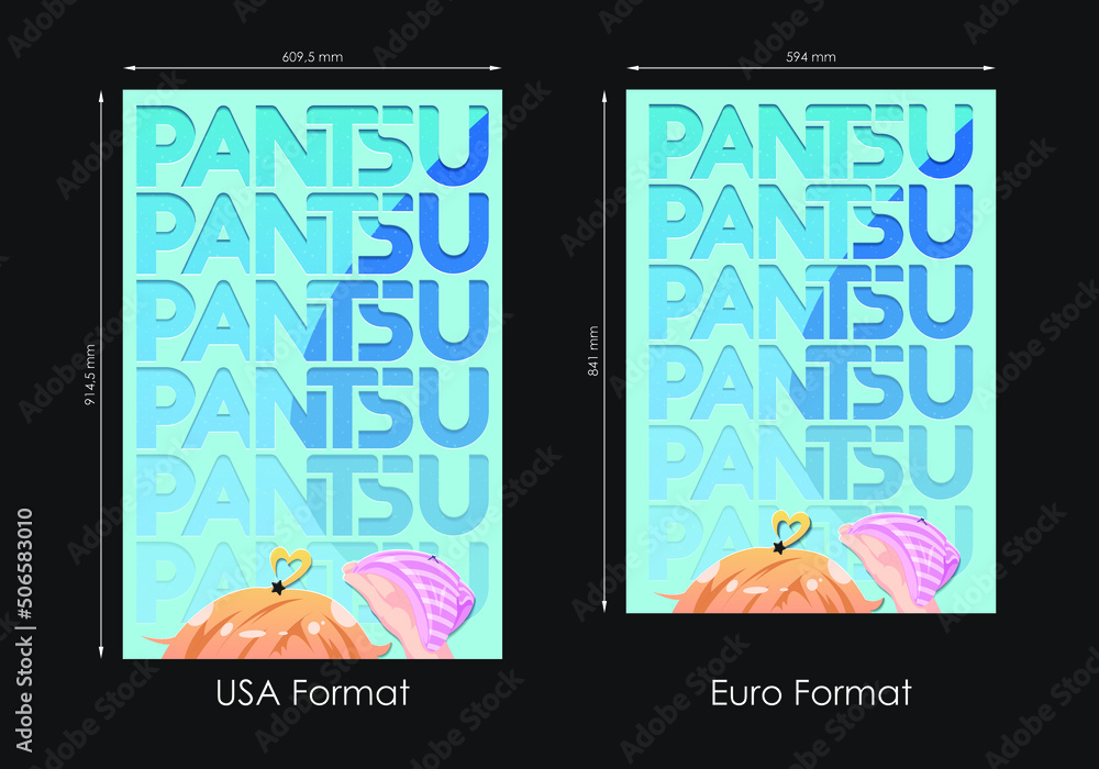 Poster or cover design in anime style and font background with famous ...