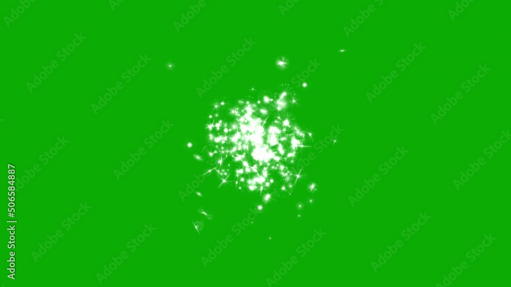 Shining glitter particles motion graphics with green screen background ...