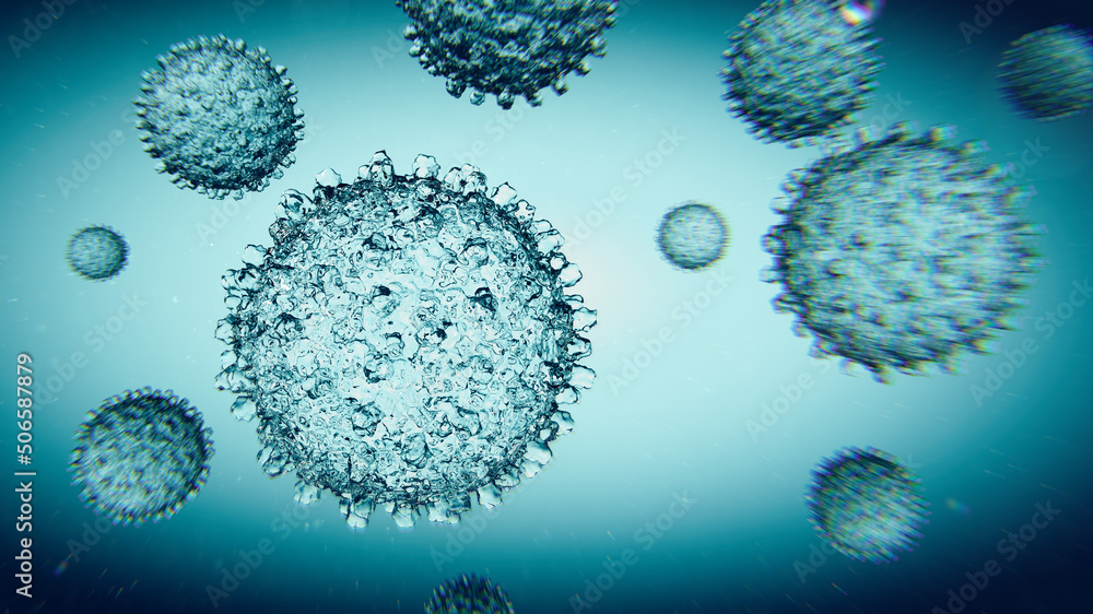 Hepatitis B virus particles, illustration Stock Illustration | Adobe Stock