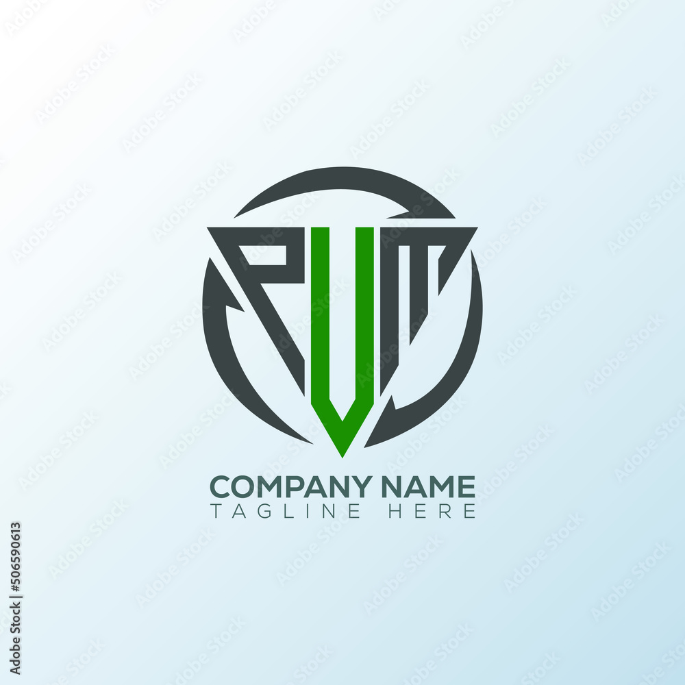 PVM letter logo design on white background.PVM creative initials letter ...