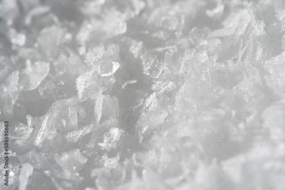 Extreme close up white sea salt flakes Stock Photo | Adobe Stock
