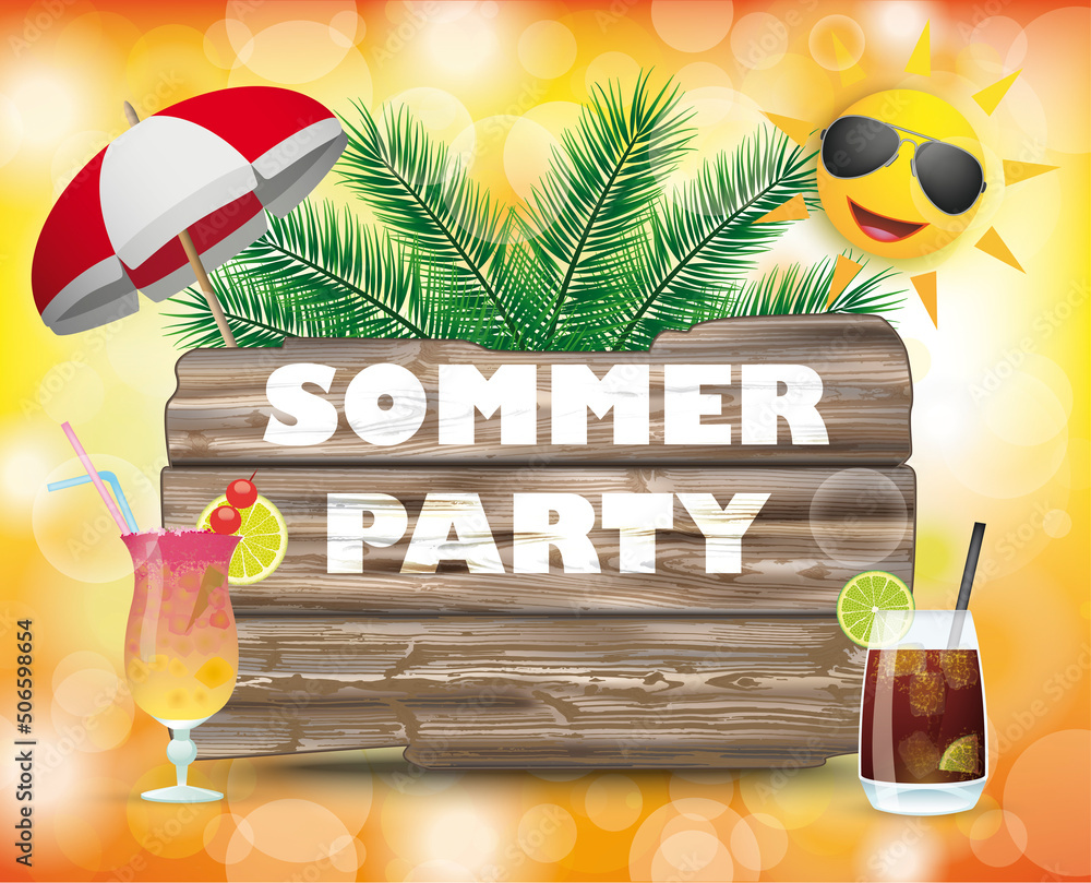 Sommerparty Cover Stock ベクター | Adobe Stock