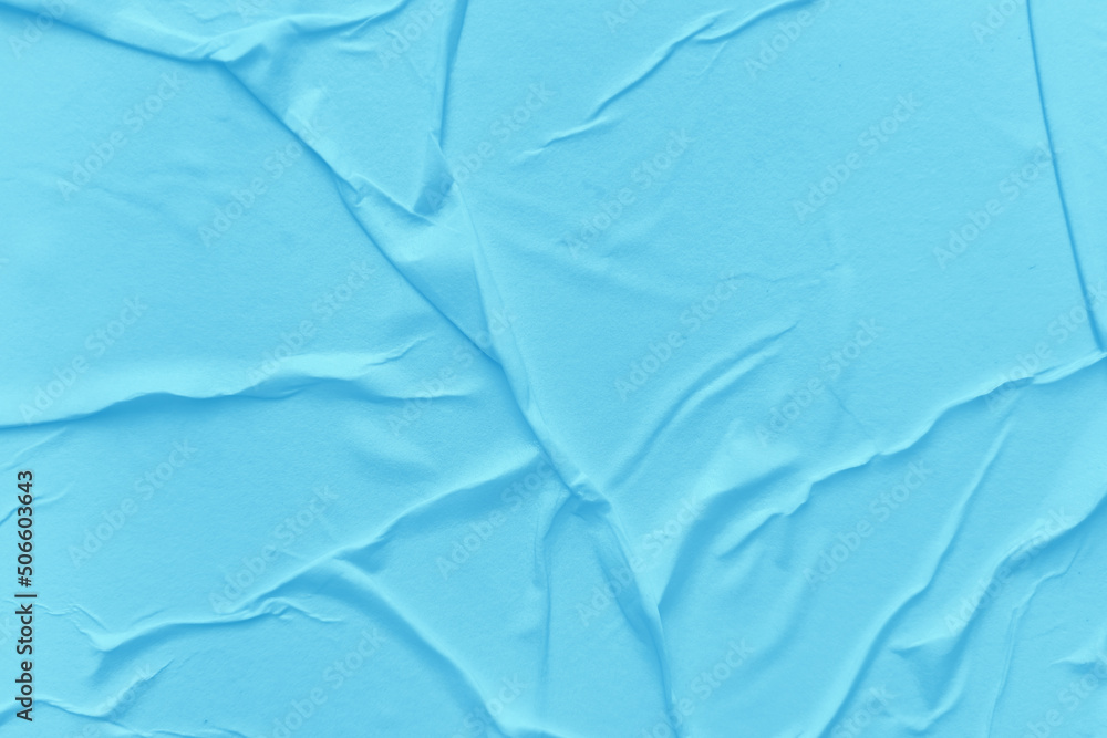 Foto de Blank blue paper is crumpled texture background. Crumpled paper ...