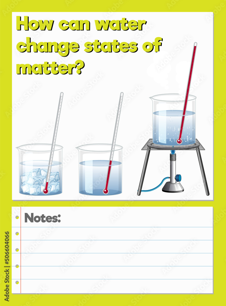 Science Experiment Log Worksheet of states of matter Stock Vector ...