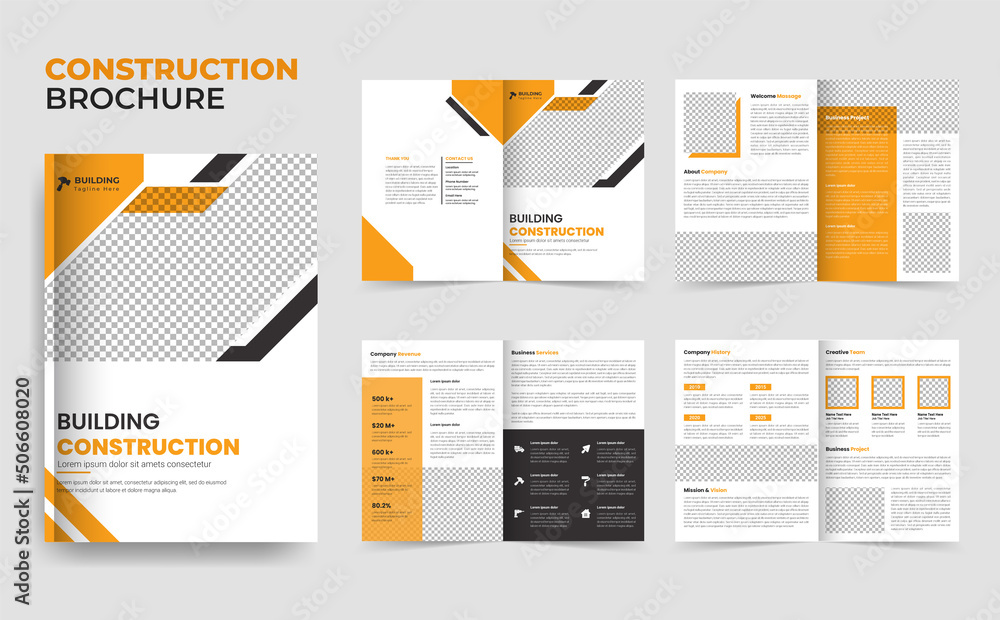 Residential Construction Brochure Template and home renovation a4 ...