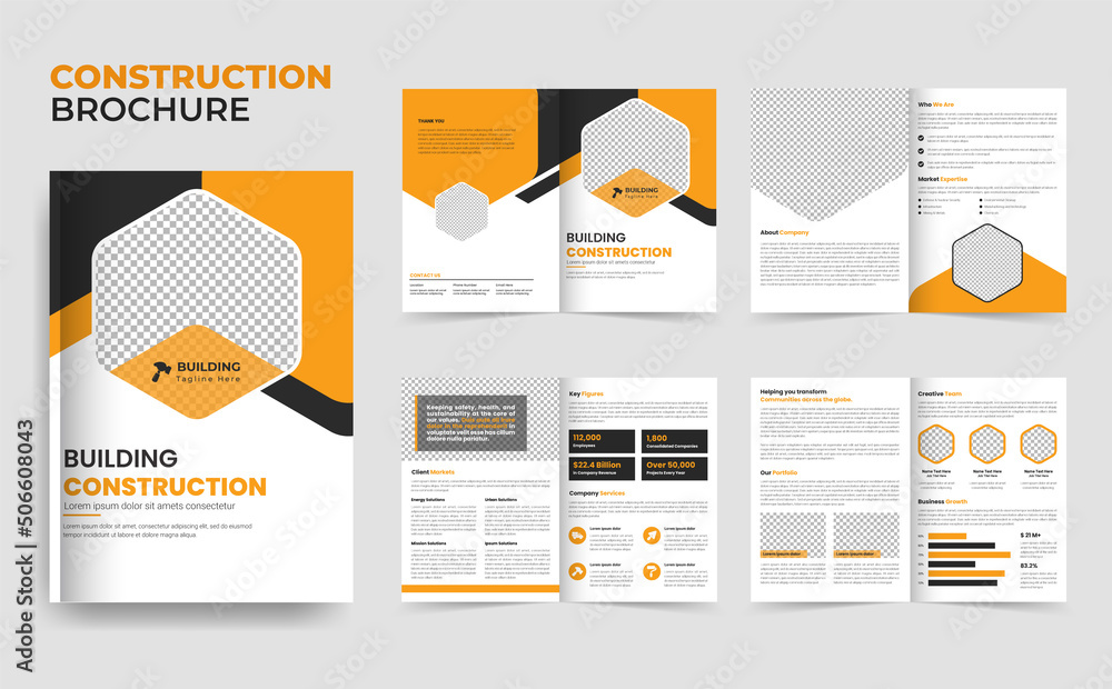 Residential Construction Brochure Template and Real estate brochure ...