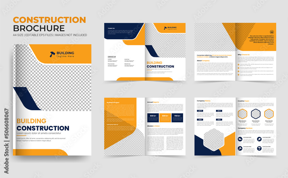 Residential Construction Brochure Template and home renovation a4 ...