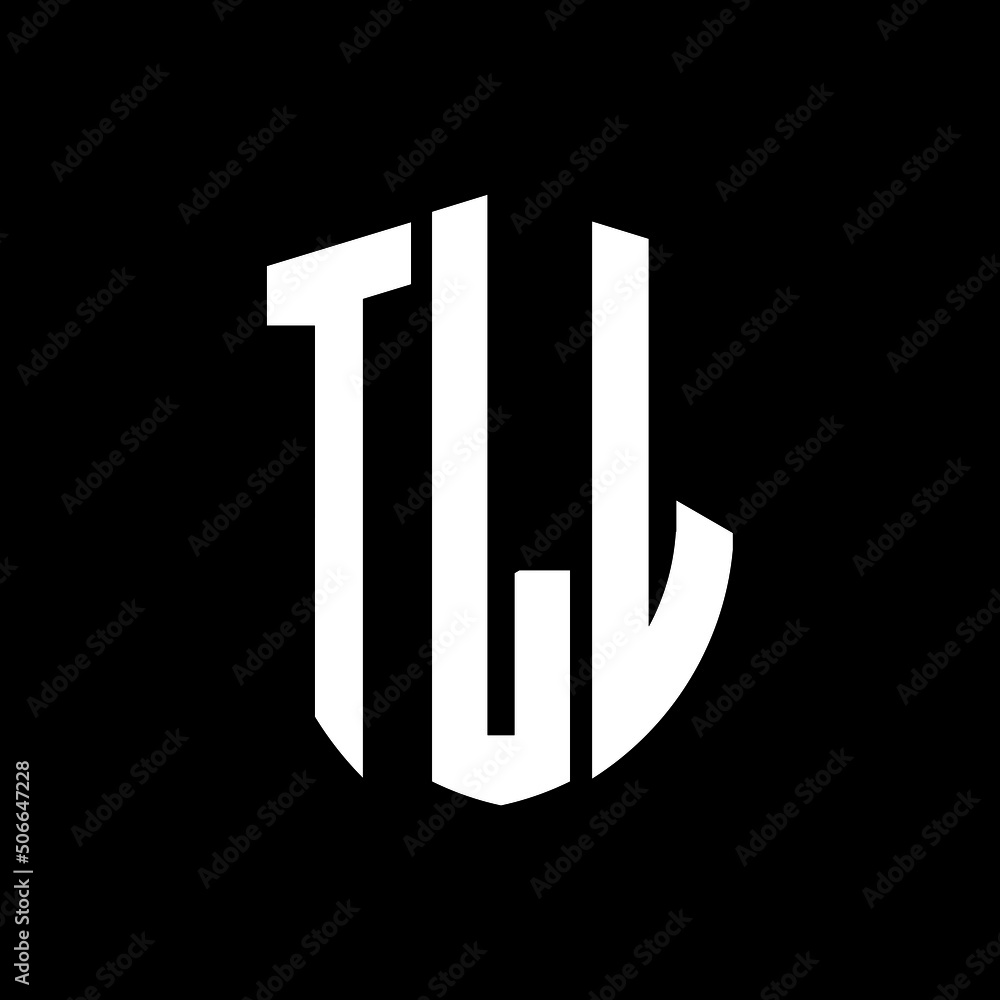TLL letter logo design. TLL modern letter logo with black background ...