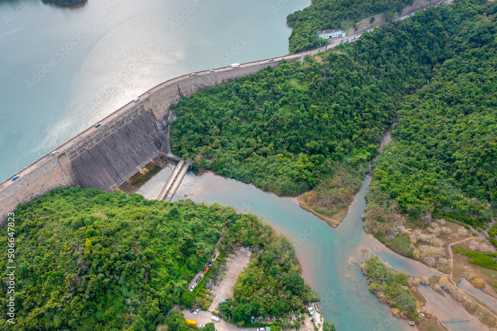 the viewpoint of Tai Tam Tuk Reservoir Dam, hong kong 21 May 2022 Stock ...