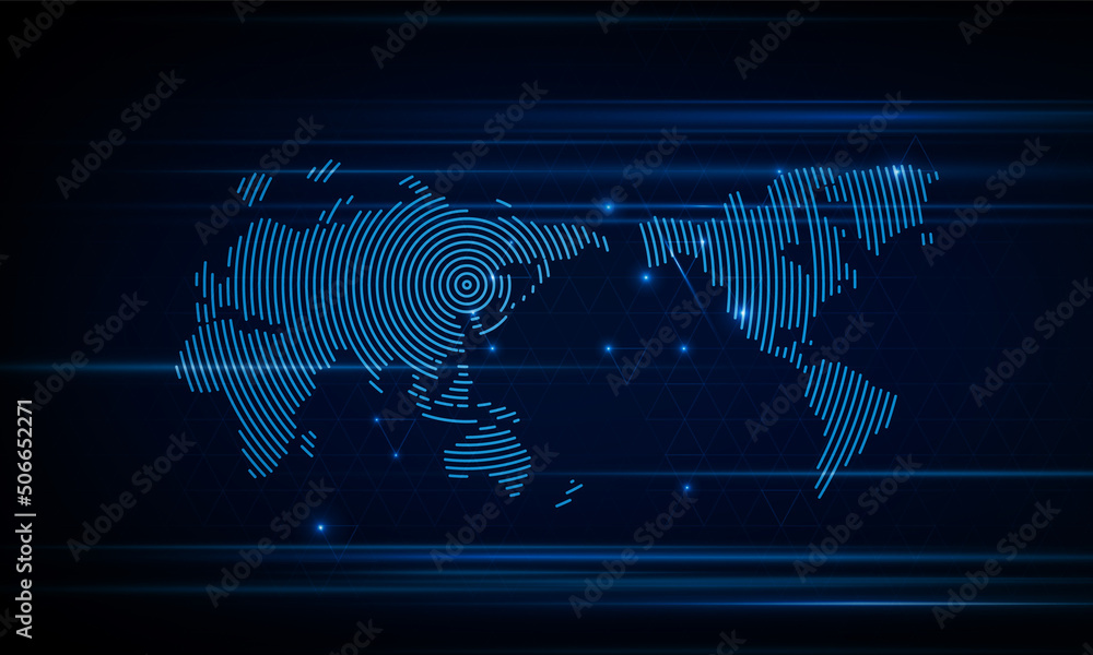 Abstract a scanning stream of binary code numbers on the monitor are the computer matrix of ...
