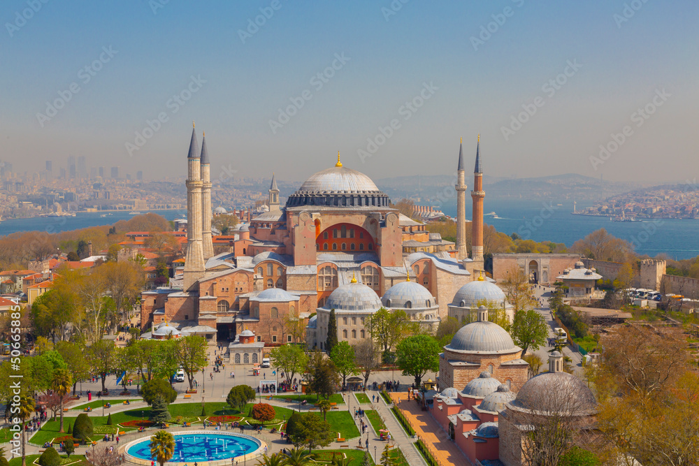 Hagia Sophia in Istanbul. The world famous monument of Byzantine ...