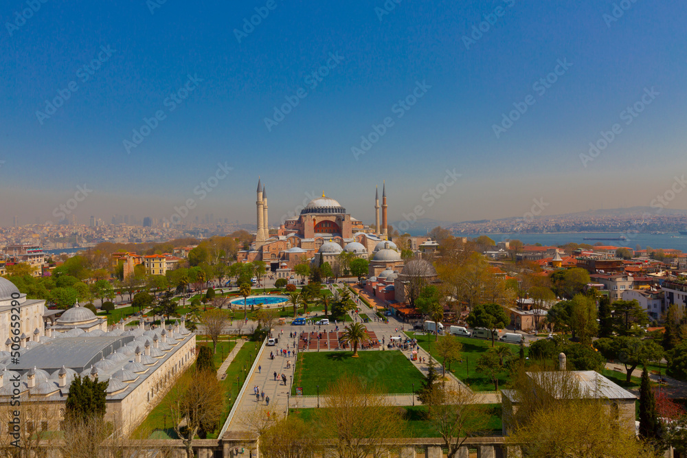 Hagia Sophia in Istanbul. The world famous monument of Byzantine ...