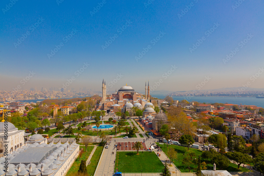 Hagia Sophia in Istanbul. The world famous monument of Byzantine ...