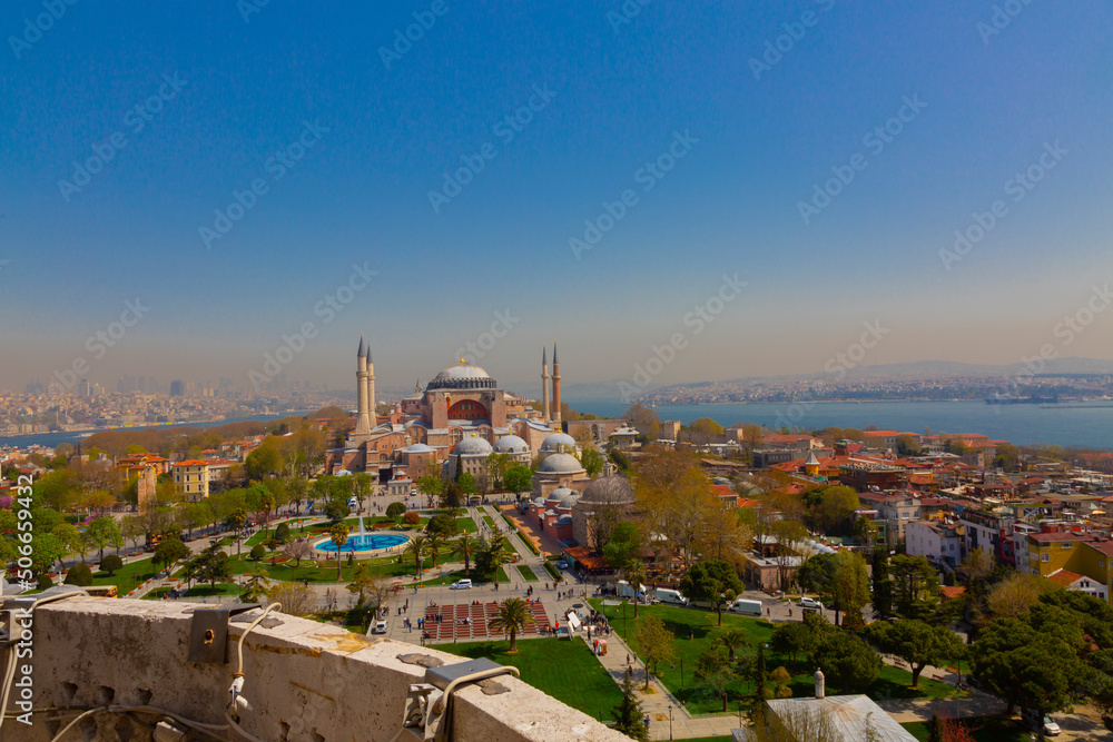 Hagia Sophia in Istanbul. The world famous monument of Byzantine ...