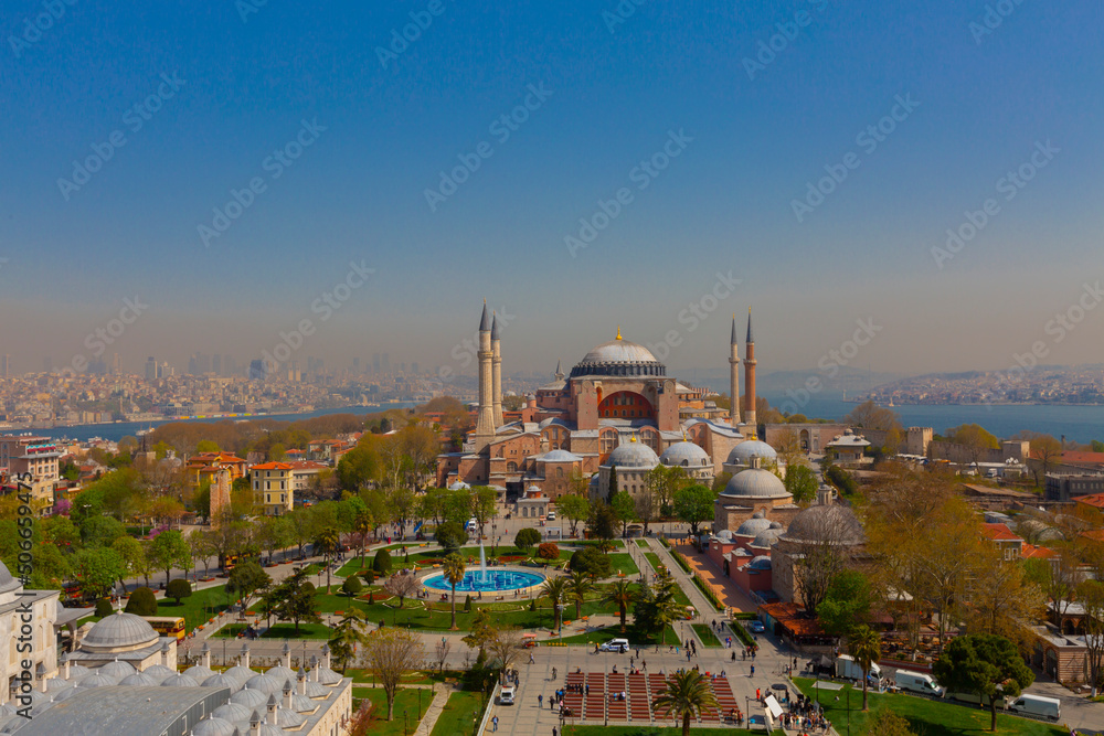 Hagia Sophia in Istanbul. The world famous monument of Byzantine ...