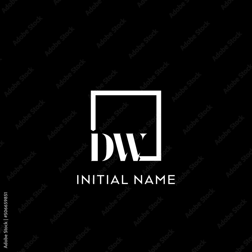 Letter DW simple square logo design ideas Stock Vector | Adobe Stock