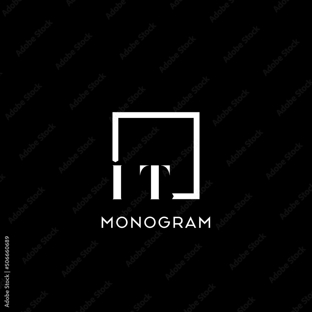 Letter IT simple square logo design ideas Stock Vector | Adobe Stock