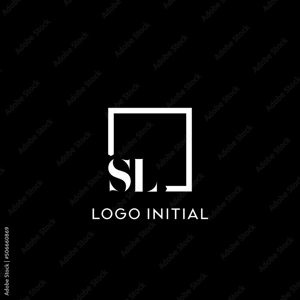 Letter SL simple square logo design ideas Stock Vector | Adobe Stock