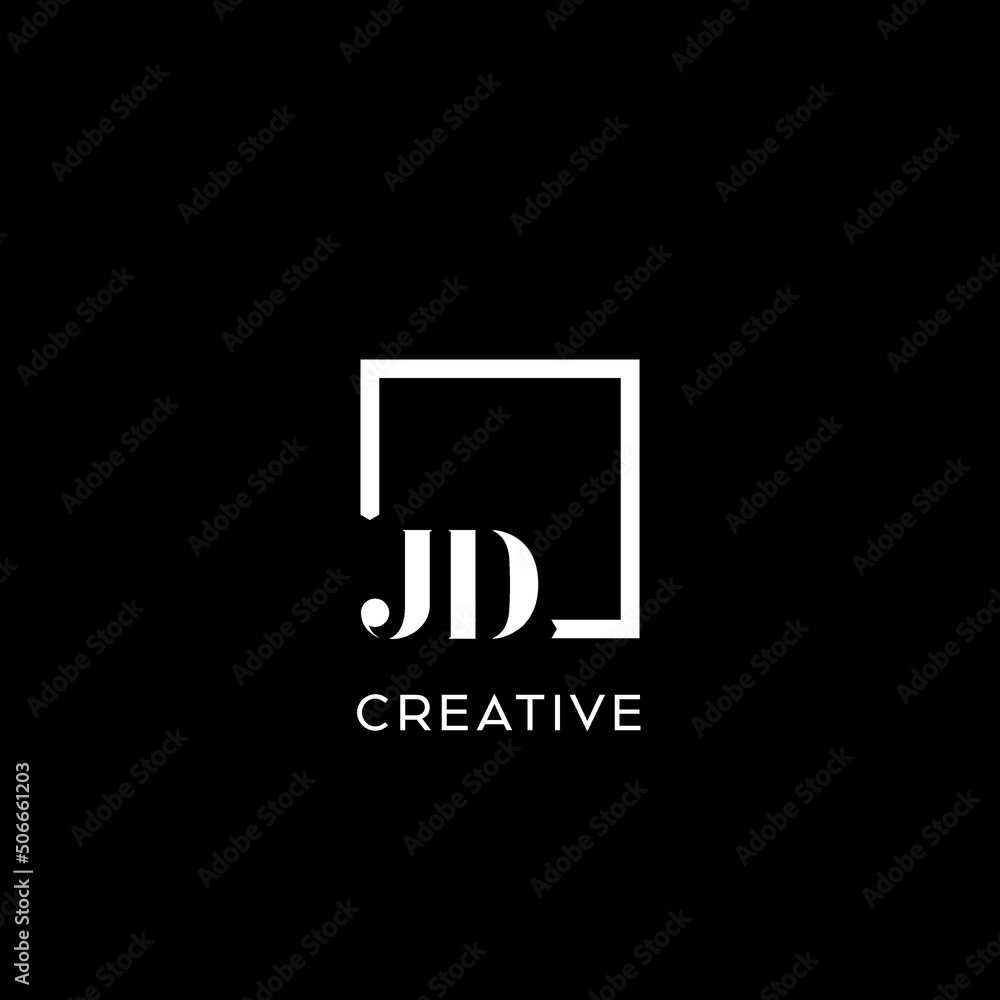 Letter JD simple square logo design ideas Stock Vector | Adobe Stock