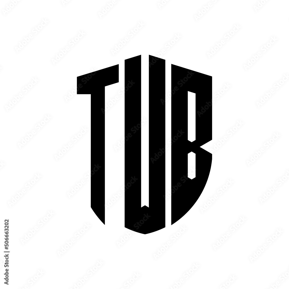 TWB letter logo design. TWB modern letter logo with black background ...