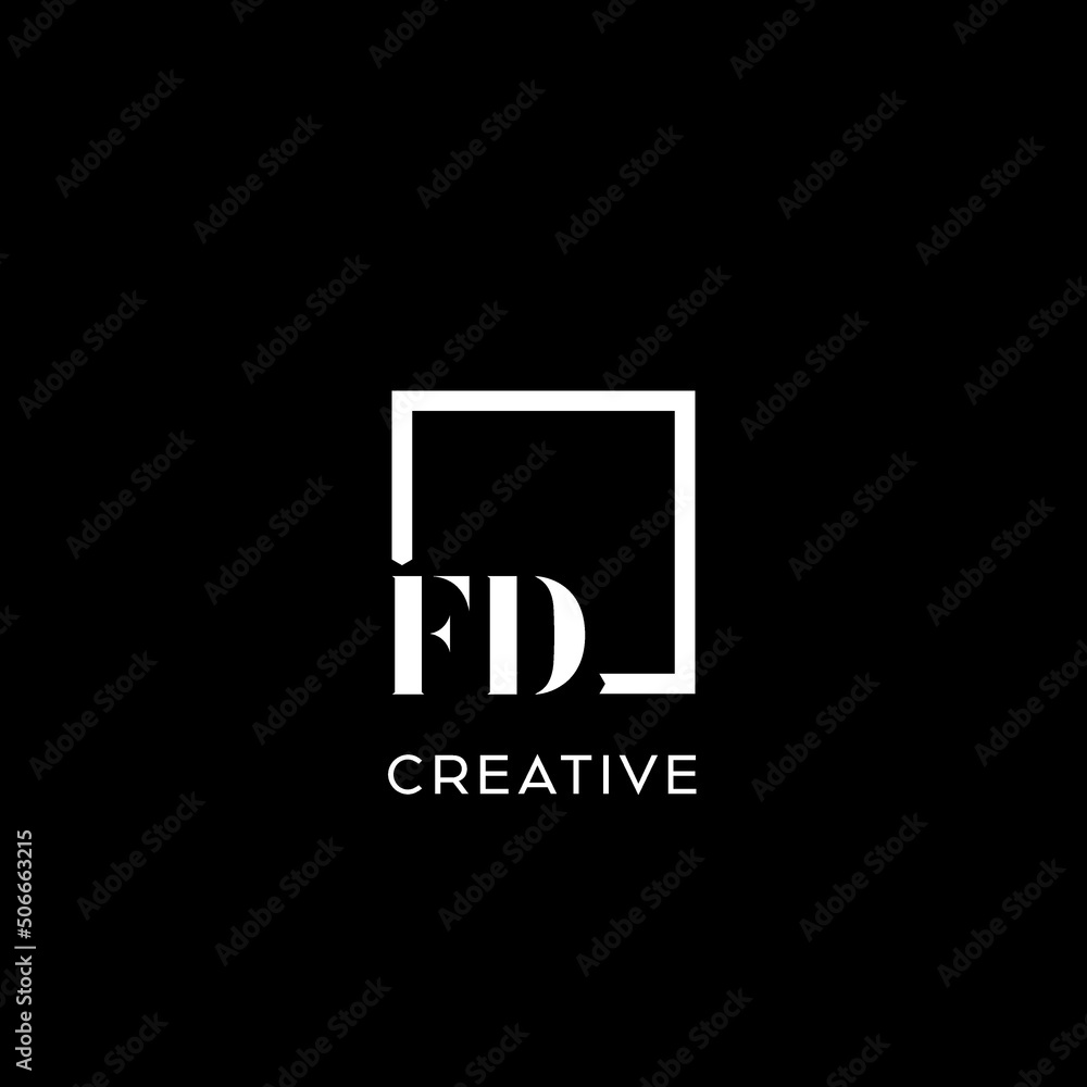 Letter FD simple square logo design ideas Stock Vector | Adobe Stock
