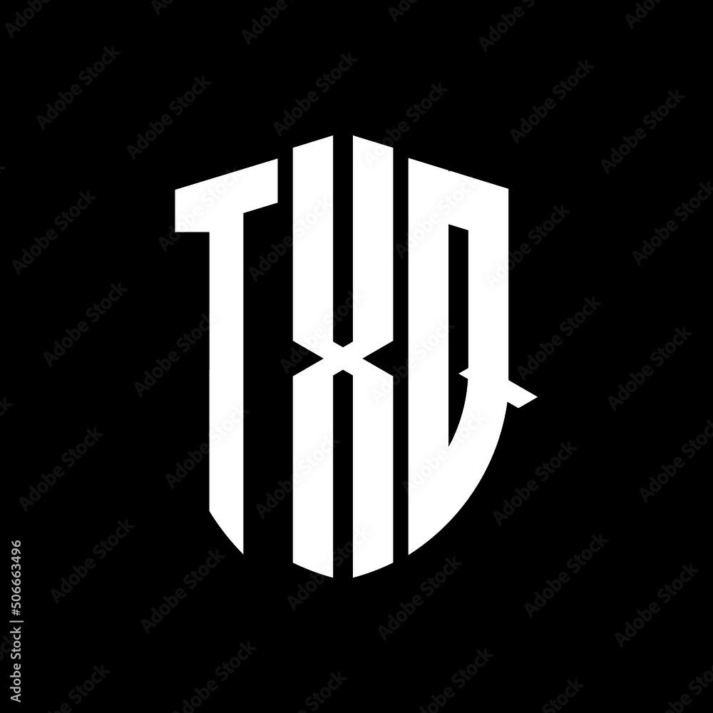 TXQ letter logo design. TXQ modern letter logo with black background ...