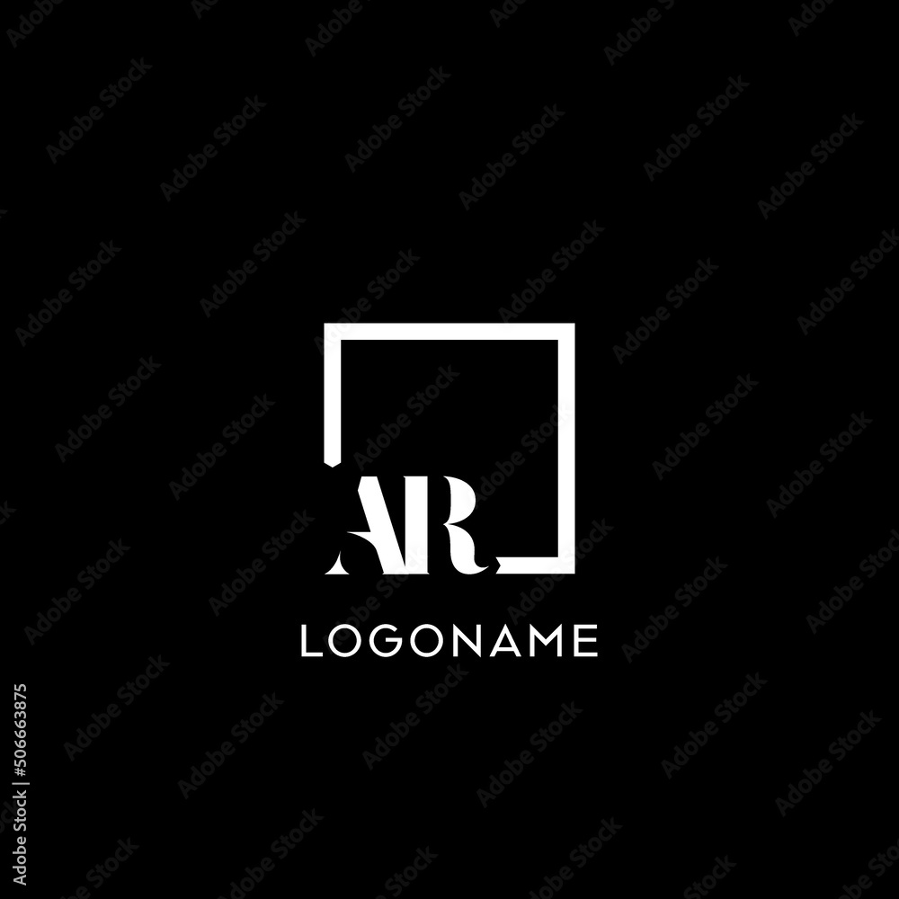 Letter AR simple square logo design ideas Stock Vector | Adobe Stock