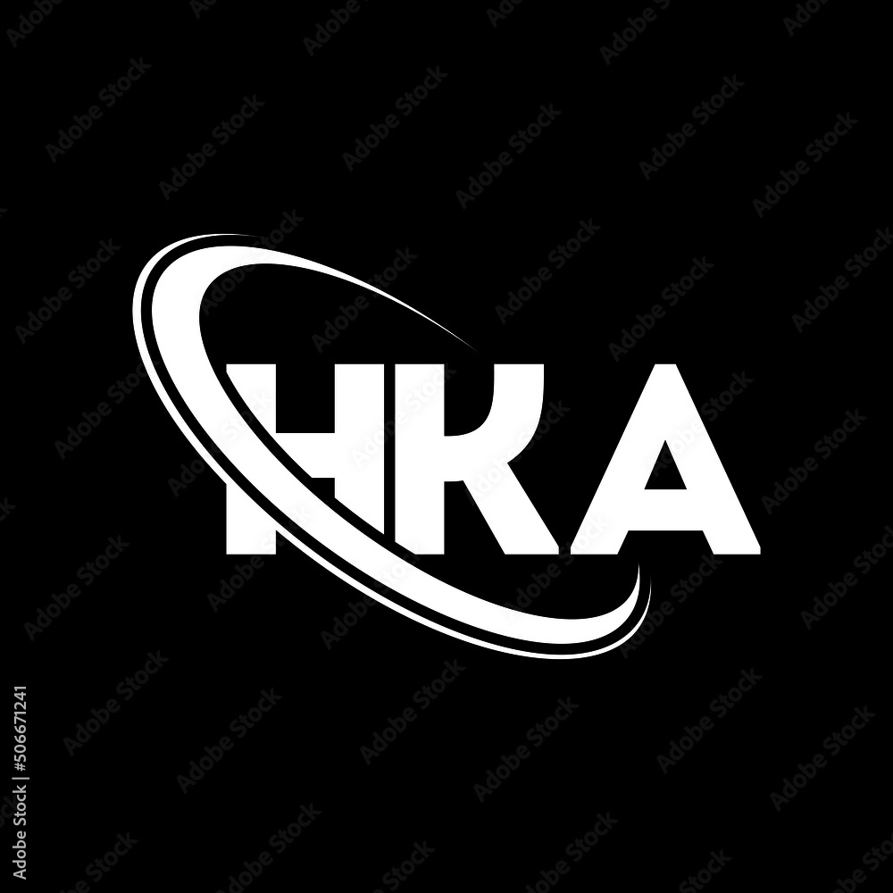HKA logo. HKA letter. HKA letter logo design. Initials HKA logo linked ...