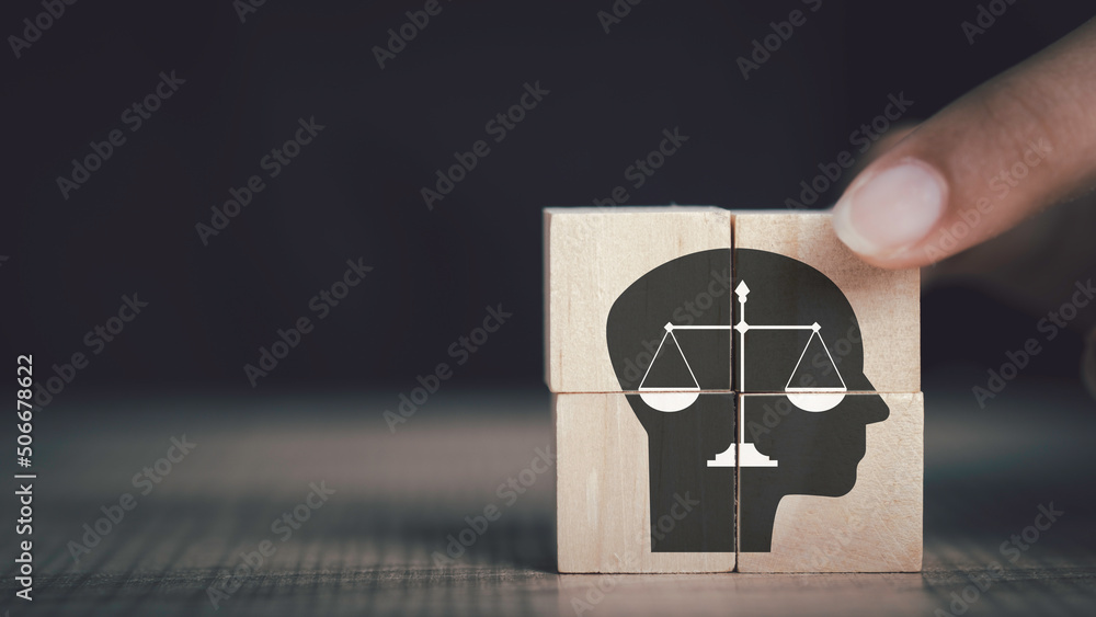 Ethics inside human mind, Business ethics concept. Hand hold ethics ...