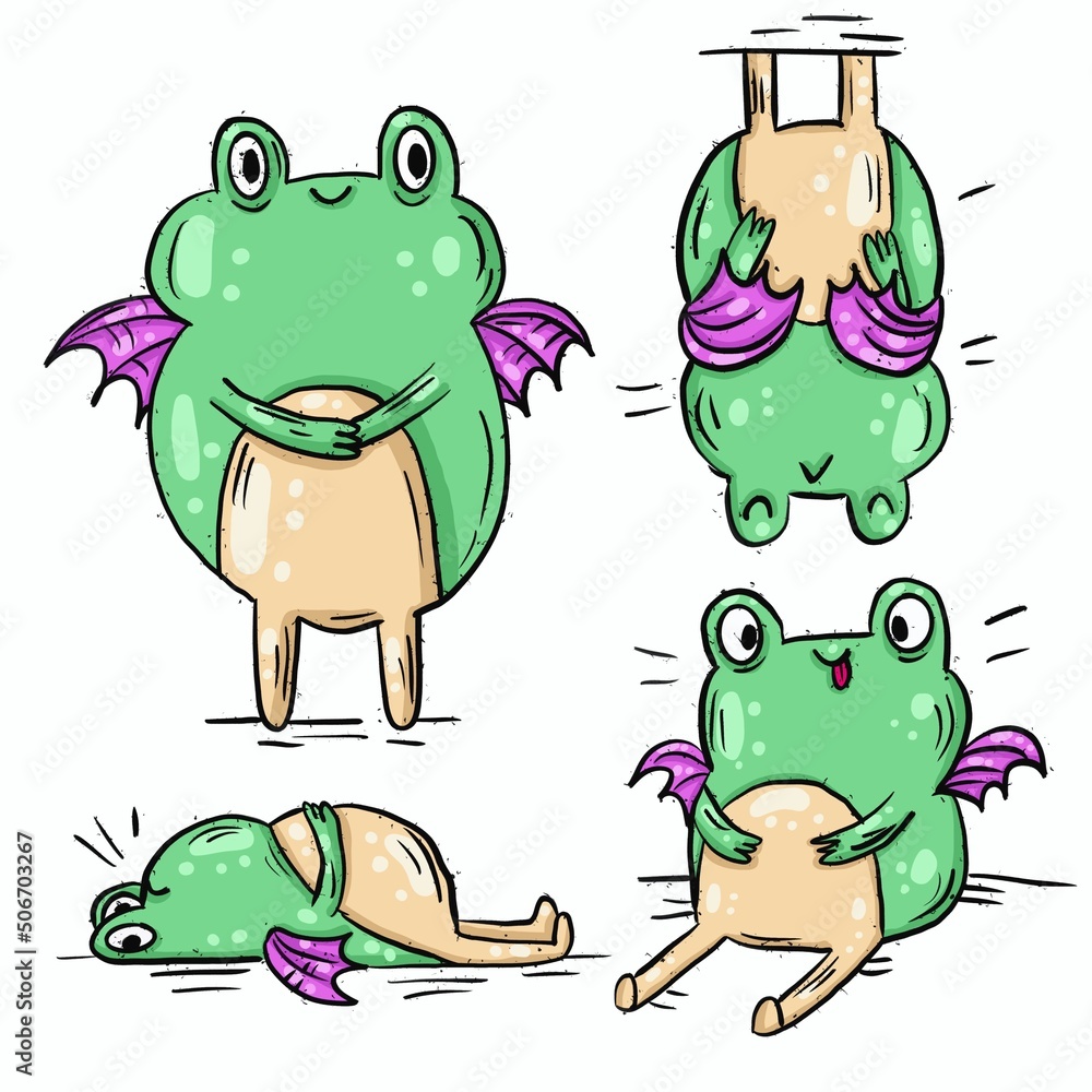 Printable digital sticker: Cute frog green kawaii instant download ...
