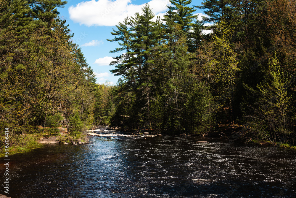 The Pike's River between the Upper Falls and the Chute at Dave's Falls ...