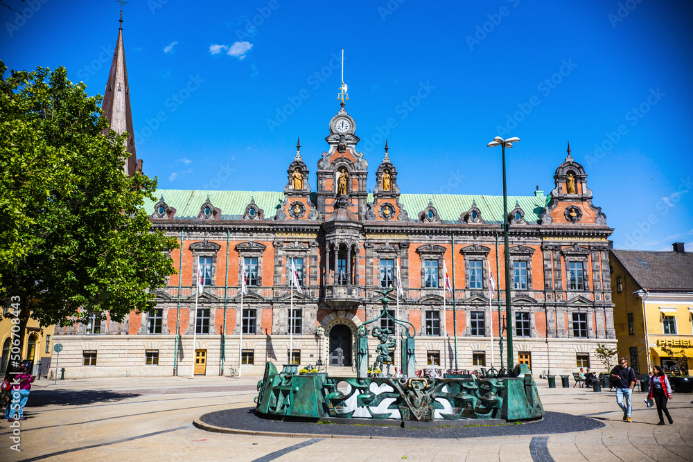 Radhuset, Malmö Old City Hall, front view, Sweden Stock Photo | Adobe Stock