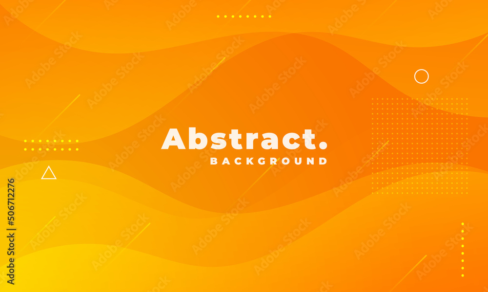 Abstract orange wave background. Dynamic shapes composition. Modern ...