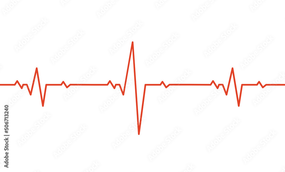 Red Heartbeat Rate and Pulse Line. Vector Stock Vector | Adobe Stock