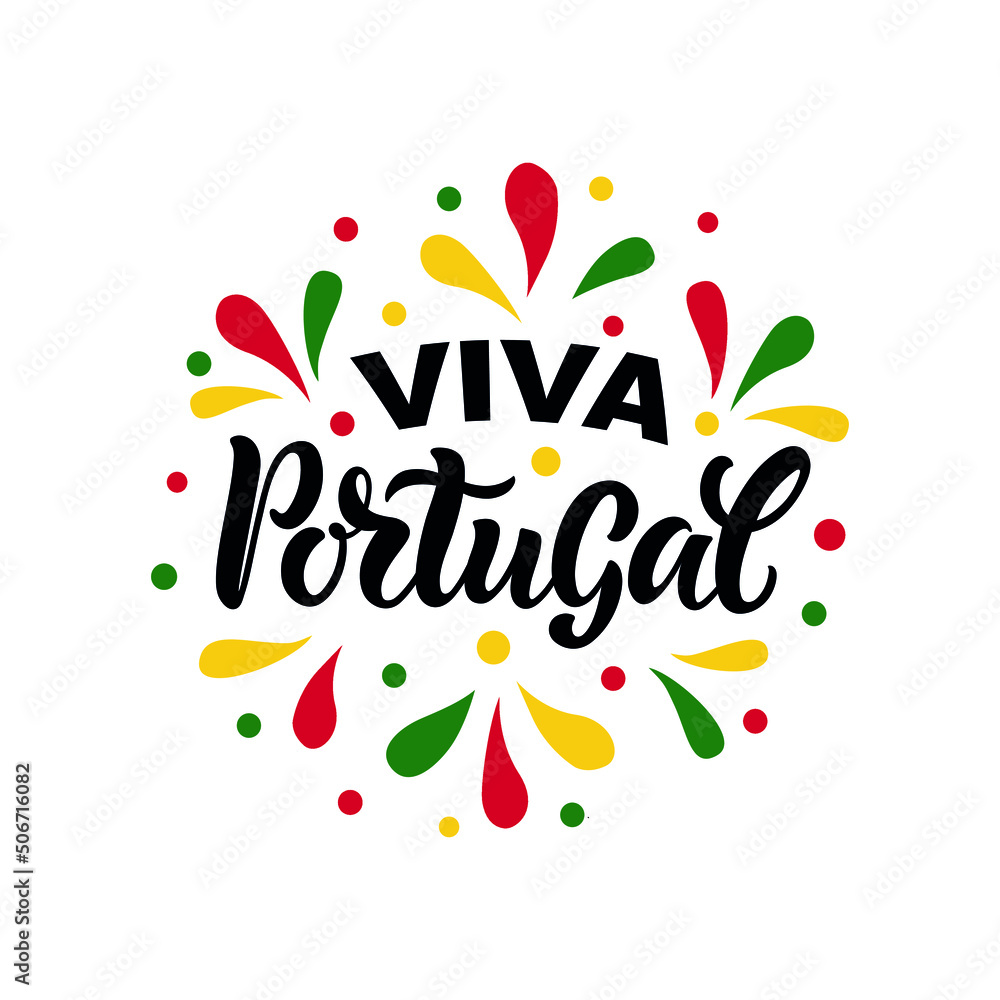 Viva Portugal handwritten text (Long Live Portugal) in Portuguese for ...