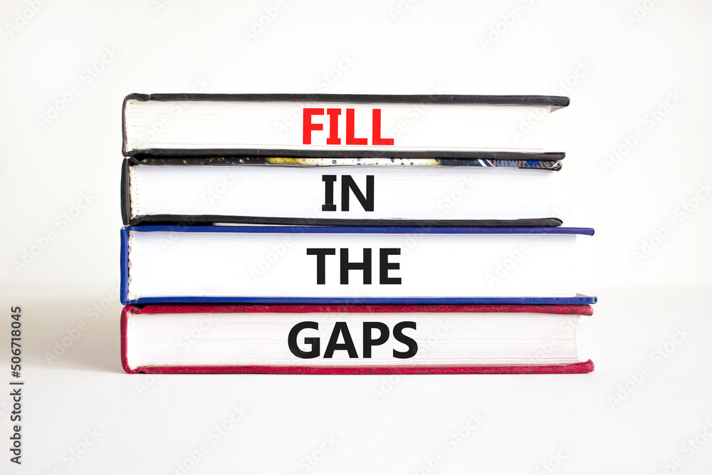 Fill in the gaps symbol. Concept words Fill in the gaps on books on a ...