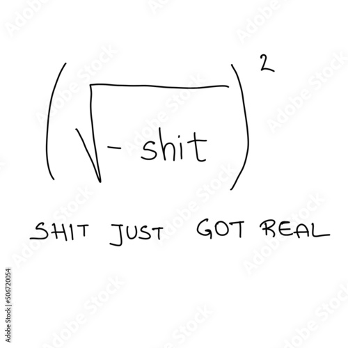 Shit Just Got Real Math Meme