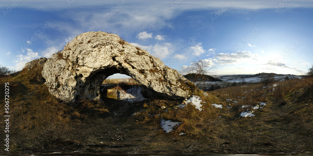 Cave in Limestone Rock HDRI Panorama Stock Photo | Adobe Stock
