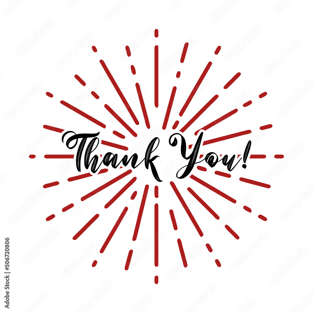 Thank You Card. Hand Written Lettering for Title, Heading, Photo ...