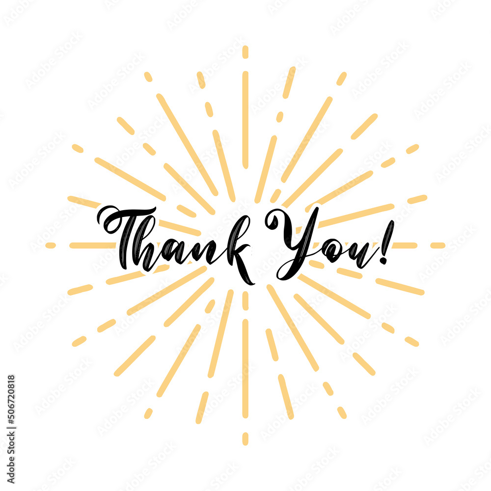 Thank You Card. Hand Written Lettering for Title, Heading, Photo ...