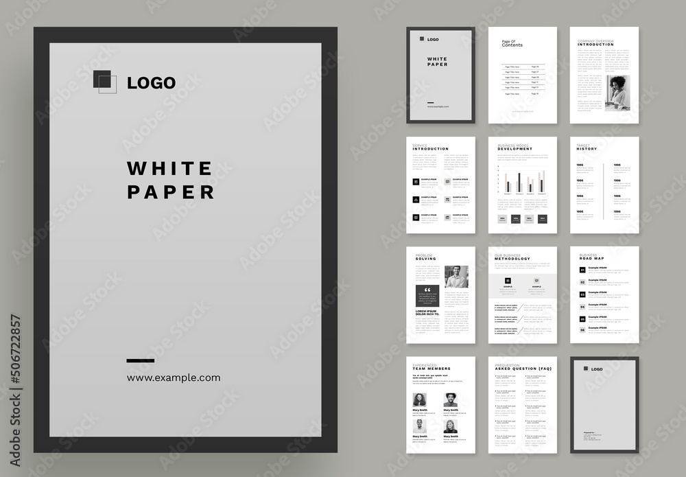 White Paper Design Layout Stock Template | Adobe Stock