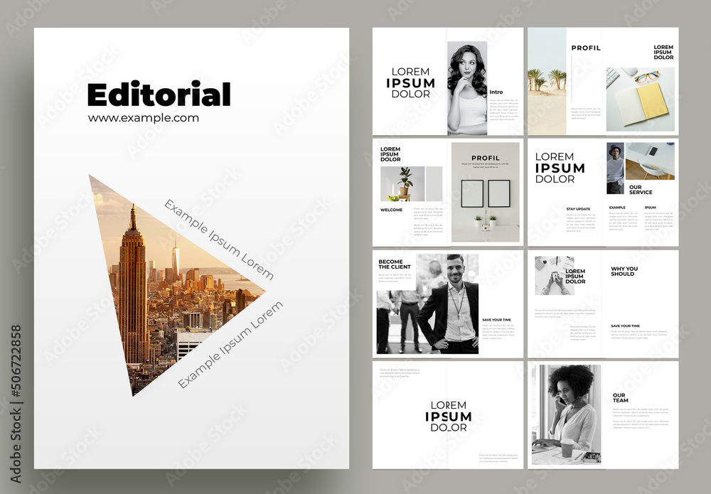 Minimal Portofolio Layout Stock Template | Adobe Stock
