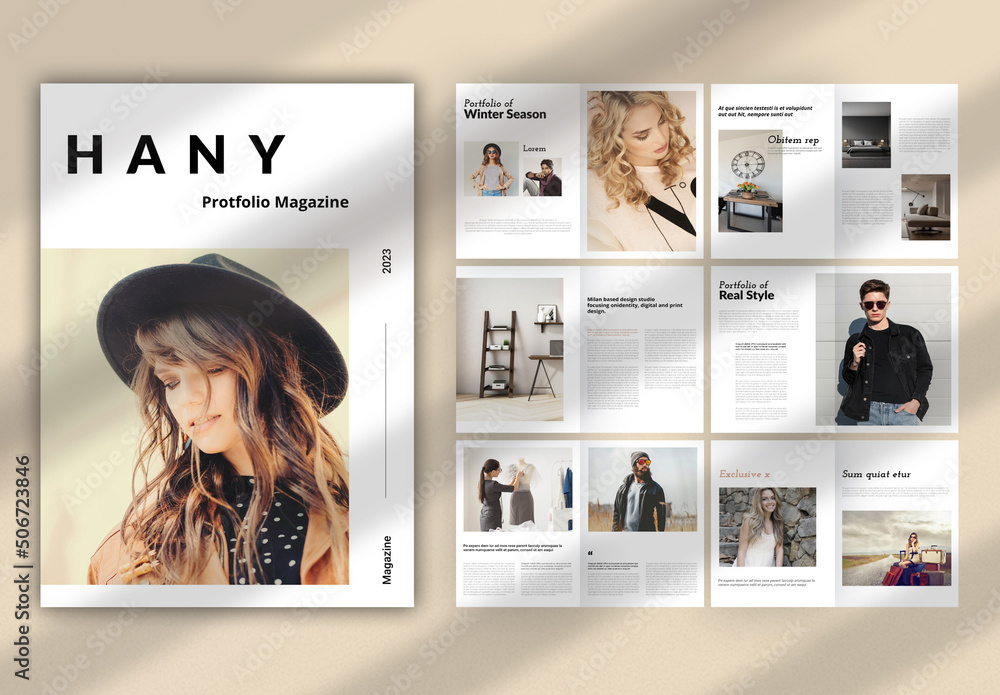 Magazine Layout Stock Template | Adobe Stock