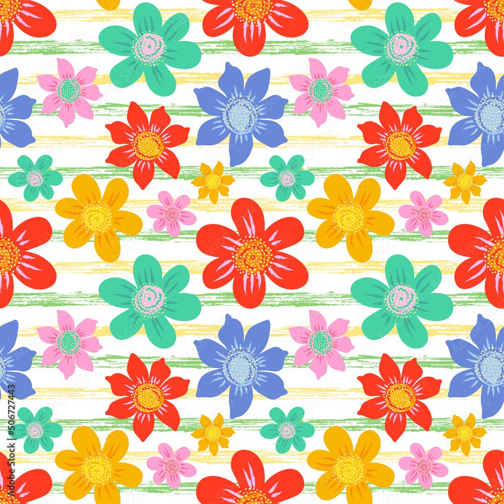 Bright Colored Flower Backgrounds