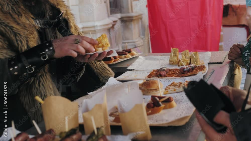 Spanish tapas, pintxos, sandwich, basque cuisine, wine snack ...