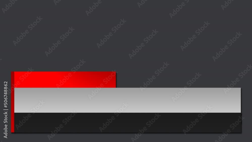 Simple stylish cable tv news channel lower third animation in 4K 60 fps ...