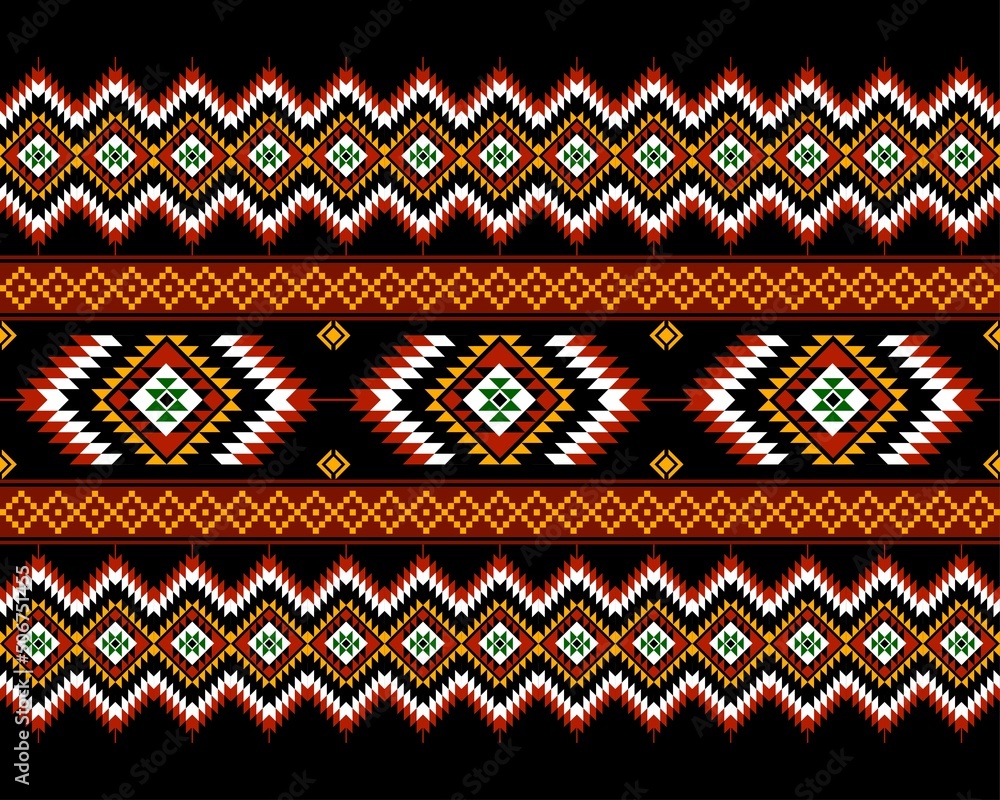 Geometric ethnic oriental seamless pattern traditional Design for ...